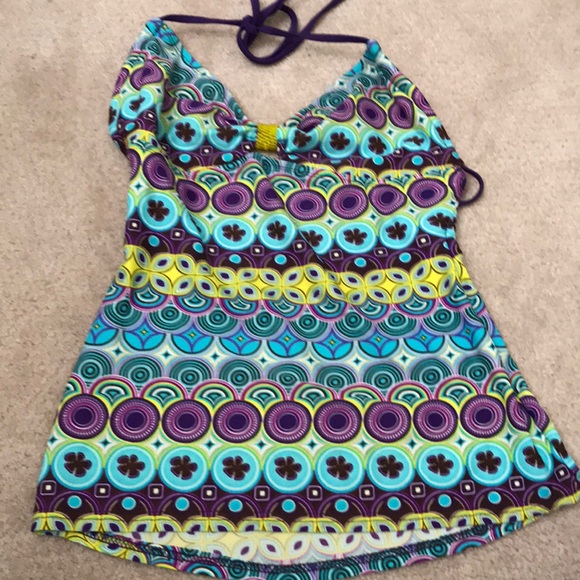 Hotkiss | Swim | Colorful Tankini Swim Top In Purple And Turquoise ...